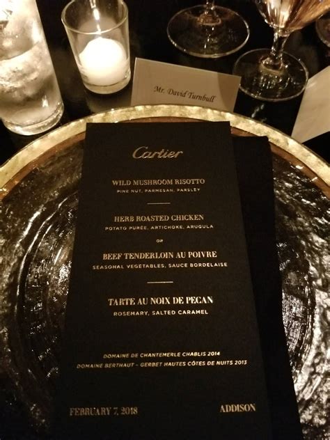 Menu At Addison Restaurant San Diego