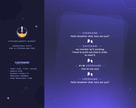 Spooky Ghost Twitch Chat Widget Halloween Cute Purple Ghost Custom