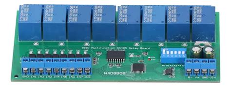 plc expansion board relay 8 input 8 output rs485 din35 rail mercadolivre