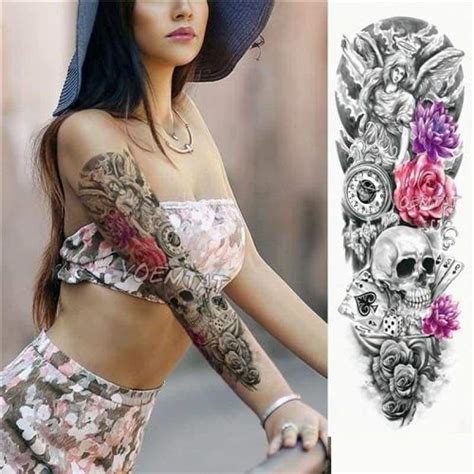 Sexy Large Arm Sleeve Tattoo Temporary Tattoos