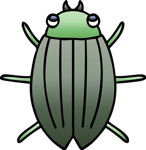 Quirky Gradient Shaded Cartoon Beetle 10375400 Vector Art At Vecteezy