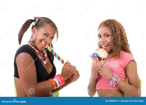Cute Candy Girls Stock Image Image Of Smile Diverse 3046047