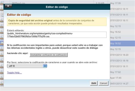 Editar Archivos CSS Compiled Desdel CPanel Joomla 2 5