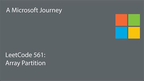 LeetCode Array Partition A Microsoft Journey YouTube