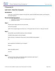 Lab Boot The Computer Docx IT Essentials Lab Boot The Computer