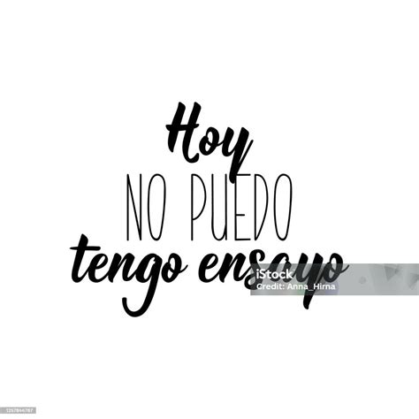 오늘은 리허설을 할 수 없습니다 스페인어로 글자 잉크 그림입니다 모던 한 브러시 서예 Rehearsal에 대한 스톡 벡터 아트 및 기타 이미지 Istock