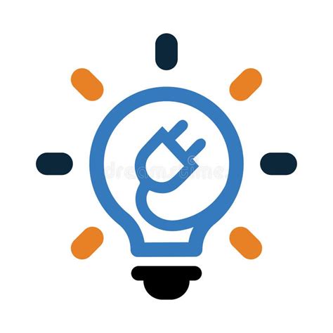 Idea Bulb Light Plug Electric Light Bulb Icon Stock Vector