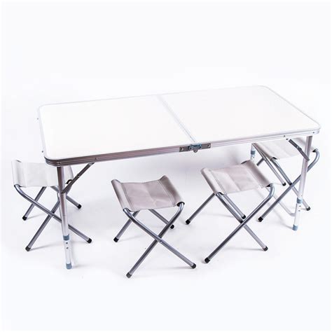 Туристичний столик для пікніка розкладний похідний стіл з 4 стільцями