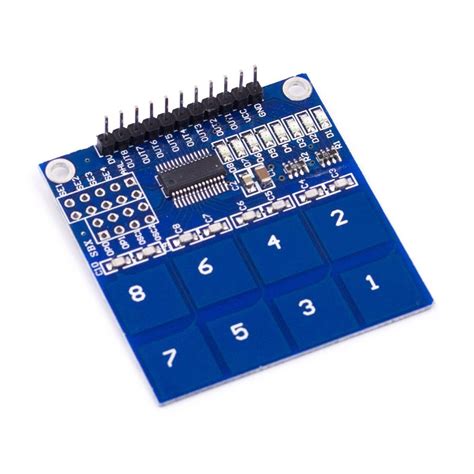 ttp226 8 way capacitive touch switch module electroslab