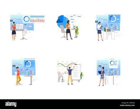 Analyzing Report Set Stock Vector Image And Art Alamy