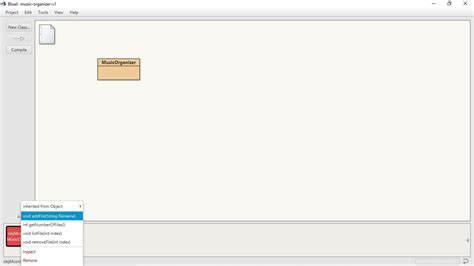 Given The Project Name Music Organizer V1 And The Class Name