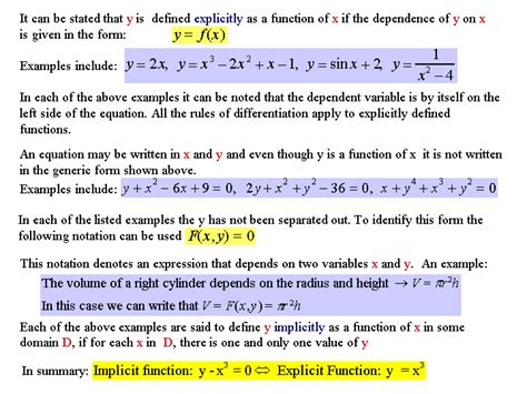 Explicit Differentiation