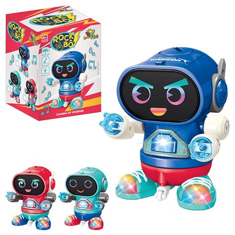 Robô De Dança Elétrica Brinquedo Infantil Com Luz E Som Rock Shopee