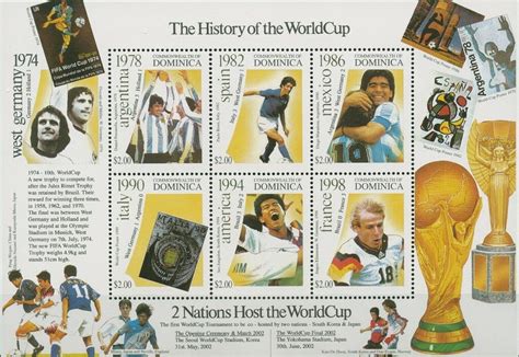 Mini Sheet History Of Fifa World Cup Dominica 2001 Touchstamps