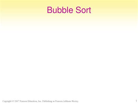 bubble sort online presentation
