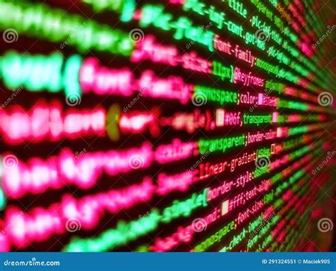 Website Programming Code Css3 Code On A Colorful Background Binary