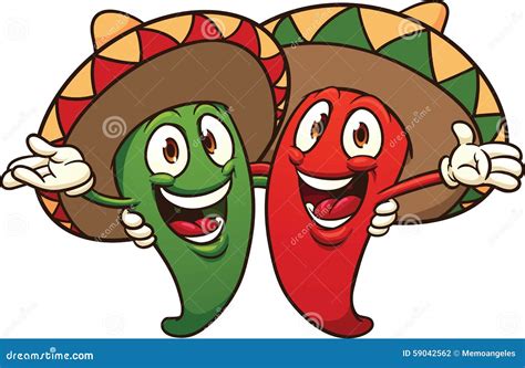Mexican Chili Pepper Holding A Gummy Bear Vector Illustration