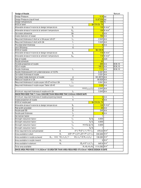 Nozzle Design Calculation Pdf Applied And Interdisciplinary Physics