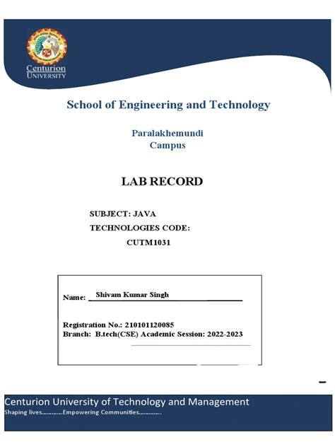 Java Lab Rrecord Pdf Method Computer Programming Constructor Object Oriented Programming