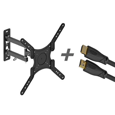 Suporte Elg Articulado De Parede Para Tv 26 A 55 Cabo Hdmi 20 25m