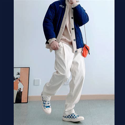 灯芯绒裤子男秋冬百搭日系宽松垂感直筒裤休闲长裤 Umssusp虎窝淘