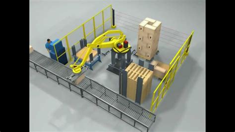 Digital Manufacturing Automatic Robotic Palletizing System 3d Cad