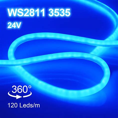 Ws2812b 와이파이 스마트 Rgb Led 스트립 네온 조명 레인보우 360 라운드 튜브 실리콘 방수 로프 조명 원격 제어