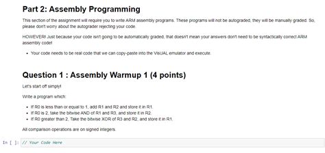 Solved Part 2 Assembly Programming This Section Of The