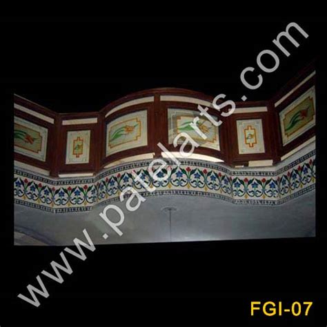 Floral Glass Inlay Work Glass Inlay Inlay Glass Work Thikri Mirror