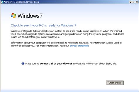 Microsoft Windows 7 Upgrade Advisor Beta Program Download