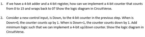 Solved If We Have A Bit Adder And A Bit Register How Chegg Com