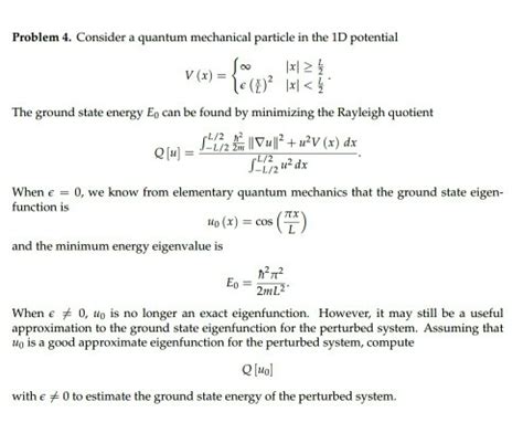 Solved Problem Consider A Quantum Mechanical Particle In Chegg