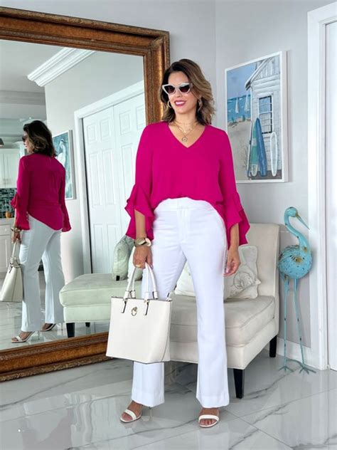 Hot Pink Blouse Ideas