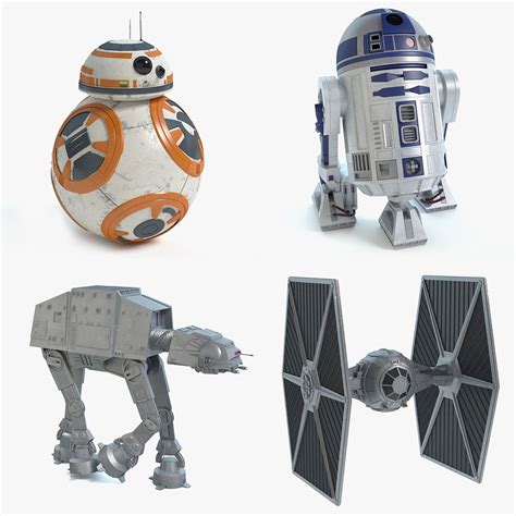 Colección Star Wars Modelo 3d 99 3ds Blend Dae Fbx Max Obj