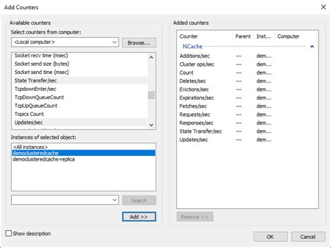 Monitor Cache Server Counters Using Perfmontool Ncache Docs
