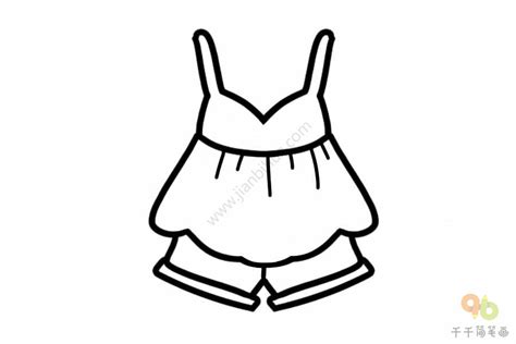 清凉夏装简笔画 裙子简笔画