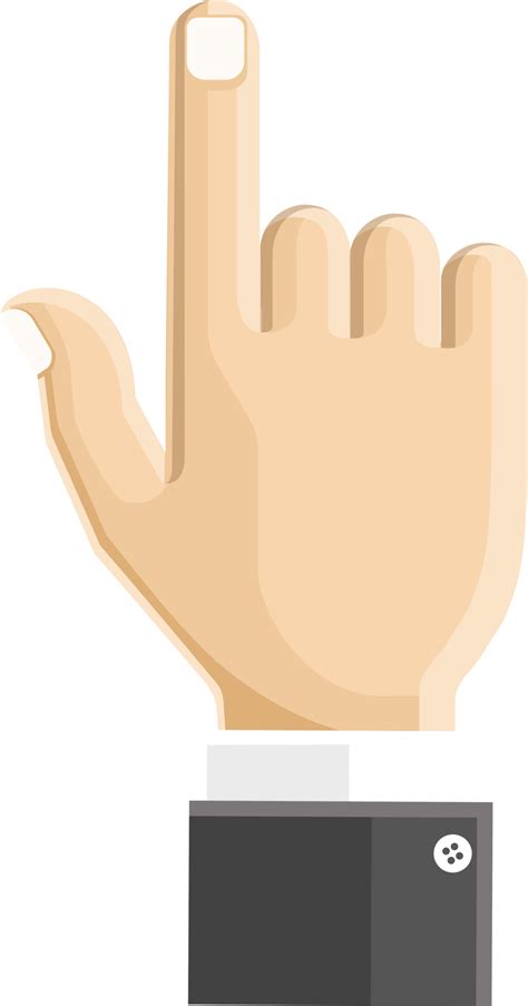 Pointing Hand Flat Icon 19006922 PNG