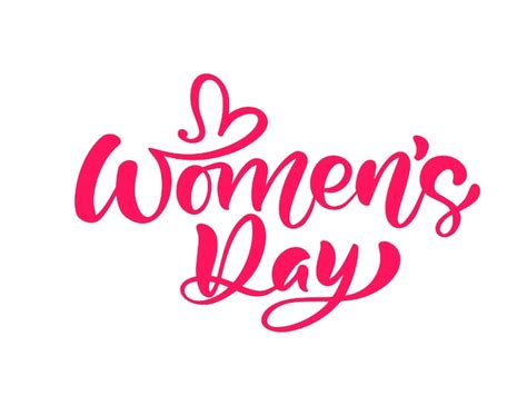 Premium Vector Pink Calligraphy Phrase Happy Womens Day Vector Hand