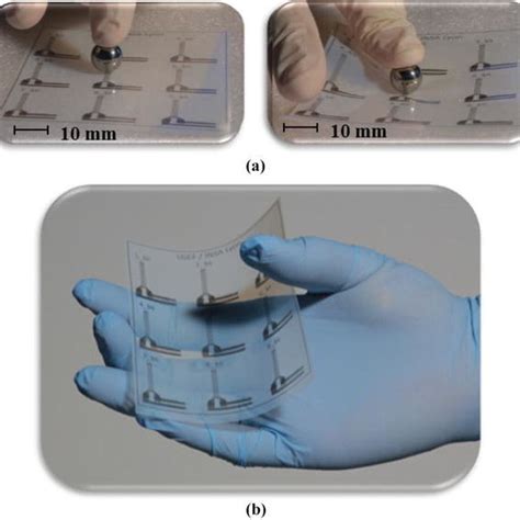 Example Of A Printed Strain Gauge A Flexible Strain Sensors On A