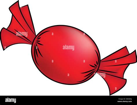 Christmas Wrapped Candy Red Packaged Sweet Goody In A Piece Of Paper