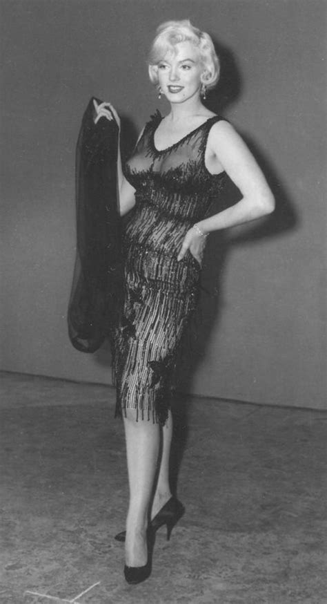 Marilyn Monroe In A Black Silk Cocktail Dress For A Costume Test For â