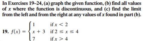 solved in exercises 19 24 a graph the given function b
