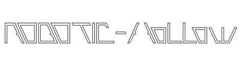 Robotic Hollow Font