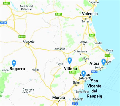 geographical location of the sampling points blue markers download