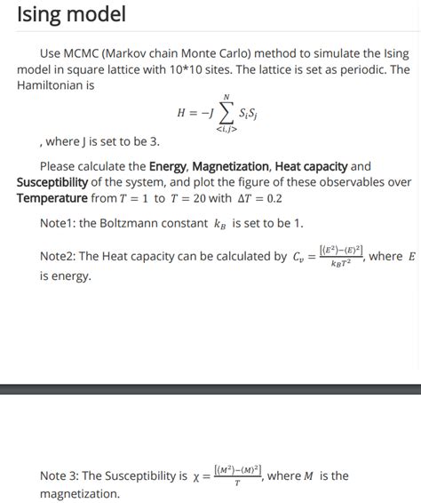 Ising Model Use Mcmc Markov Chain Monte Carlo