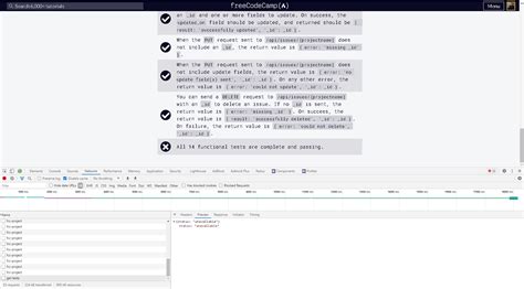 Issue Tracker Projects Functional Tests Not Passing Contributors