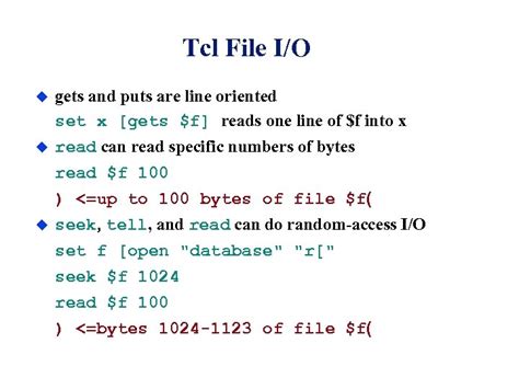 Programming Using Tcl Tk Week Seree Chinodom Seree Buu