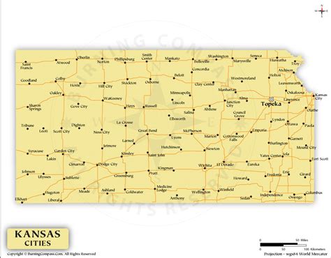 Kansas County Map With Cities