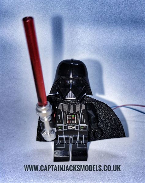 Light Up Lego Minifigure Star Wars Darth Vader 75183 Illuminated Lego