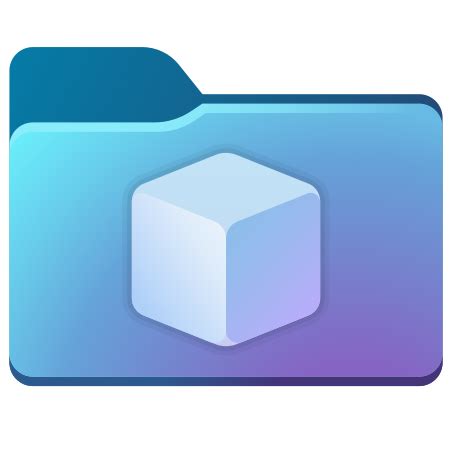 D Objects Folder Icon In Windows Color Style